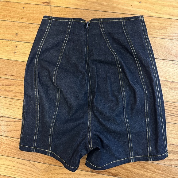 House of CB | Shorts | House Of Cb Pierette Denim Topstitch Shorts ...